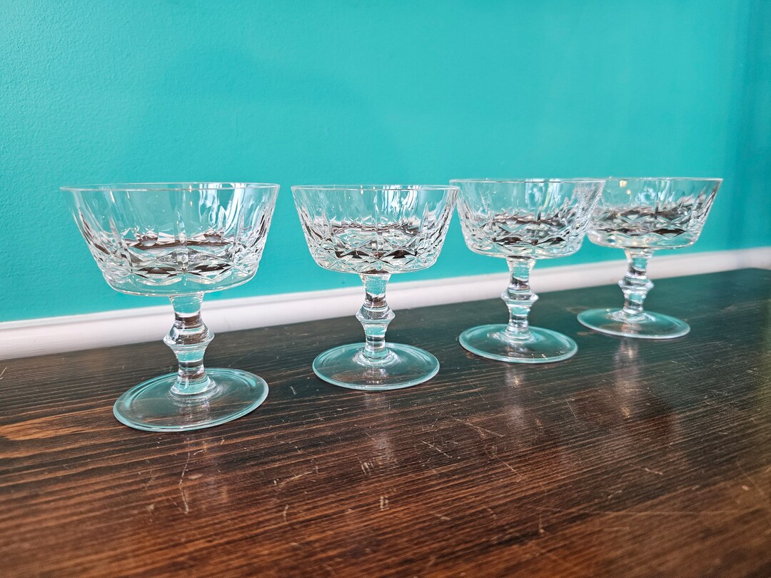 Vintage Simpsons Hand Cut Crystal 4 Piece Dessert Glass Set - Etsy