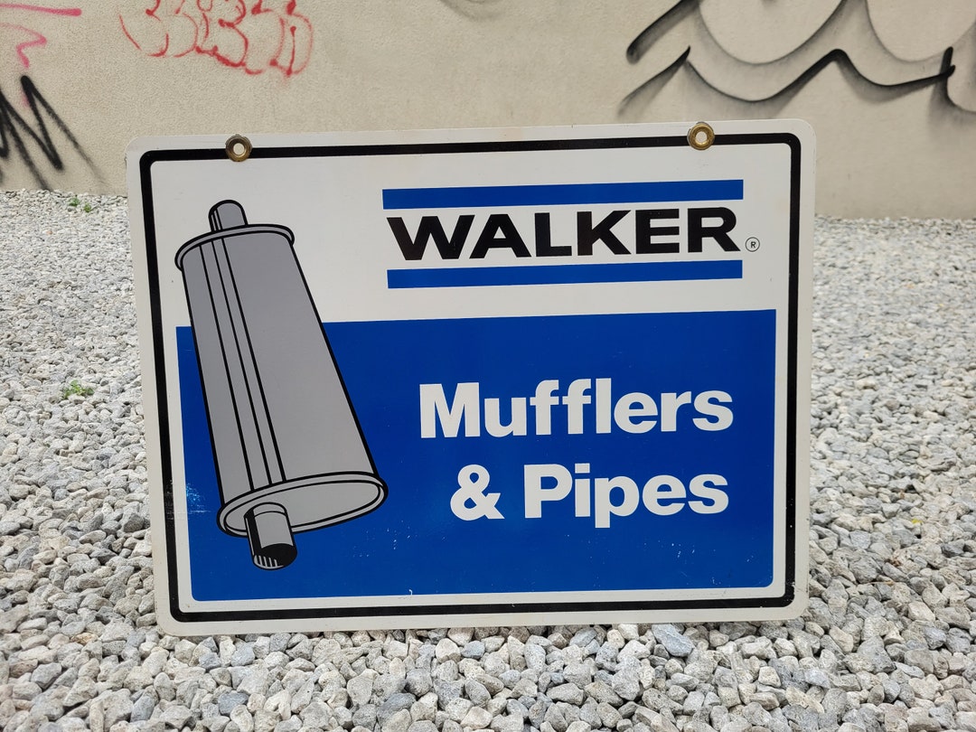 1970s Walker Mufflers & Pipers Tin Sign - Etsy