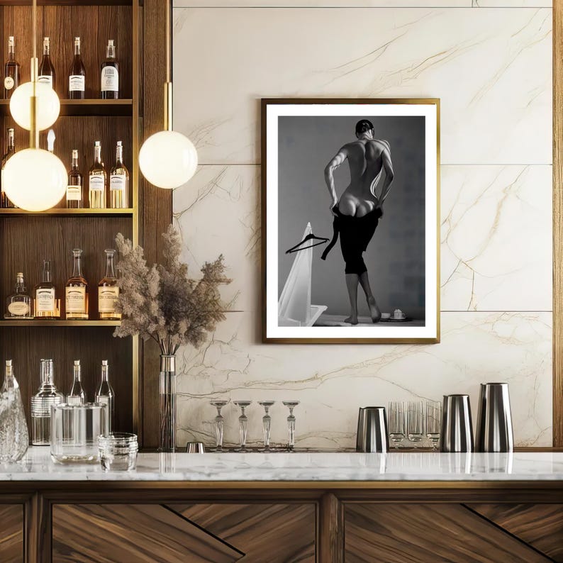 Afternoon Tea Vintage Nude Black And White Multiple Sizes Sexy 2880