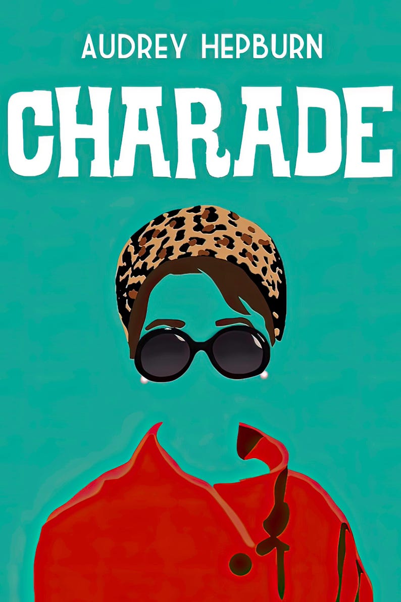 Print of 'charade' Classic Movie Poster, 1963 Screwball Comedy Starring ...