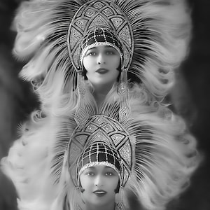 The Dolly Sisters - 1920's Era Ziegfeld Follies Showgirls - Black ...