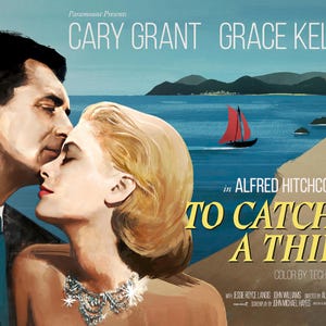 Print of 'to Catch A Thief' Classic Movie Poster, 1955 Romantic ...