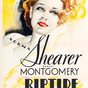 Print of 'riptide' Classic Movie Poster 1934 Pre-code Romantic Drama ...