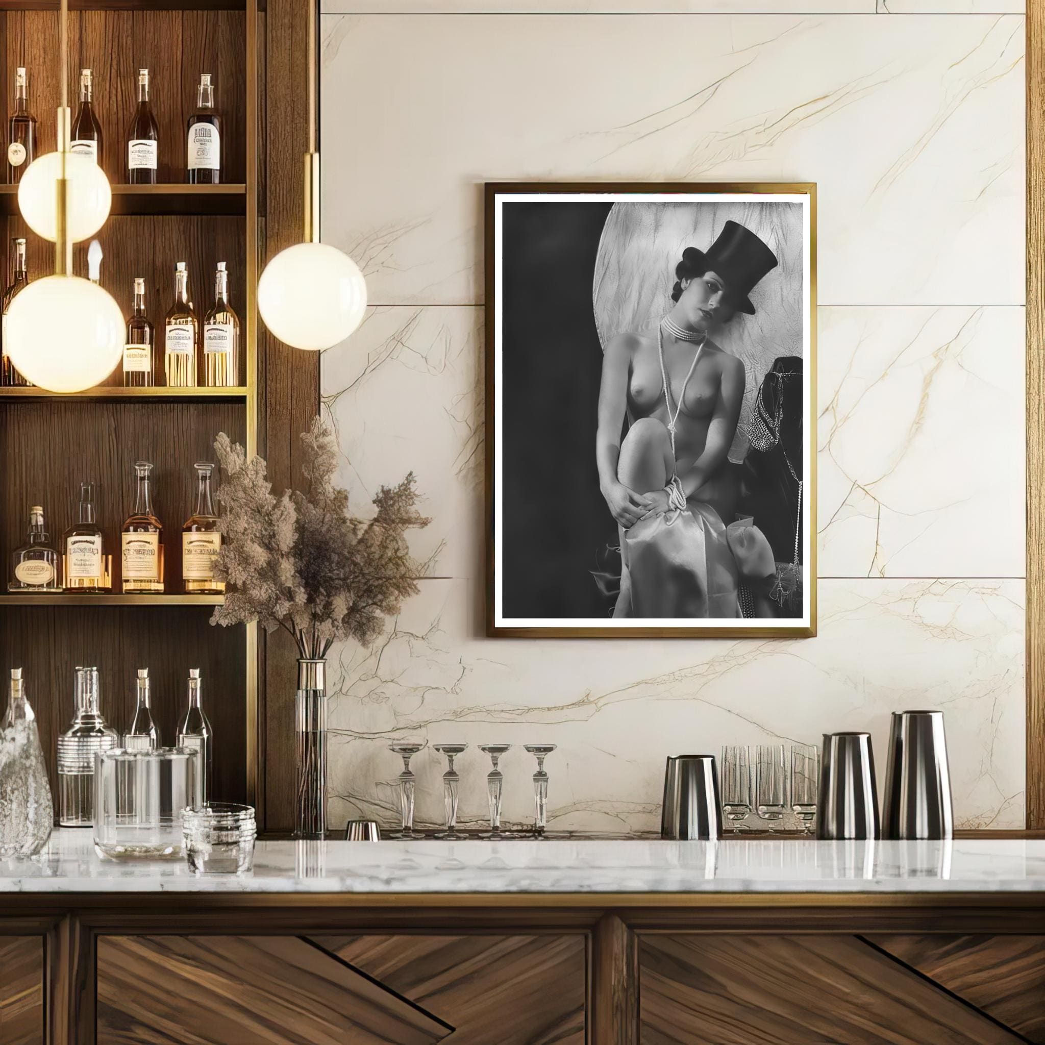 Vintage Nude Berlin Showgirl C 1920 S Black White Multiple Sizes