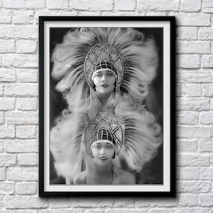 The Dolly Sisters - 1920's Era Ziegfeld Follies Showgirls - Black ...