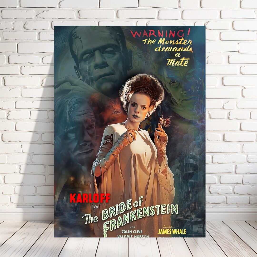 Print of 'bride of Frankenstein' Classic Movie Poster, 1935 Horror Film ...