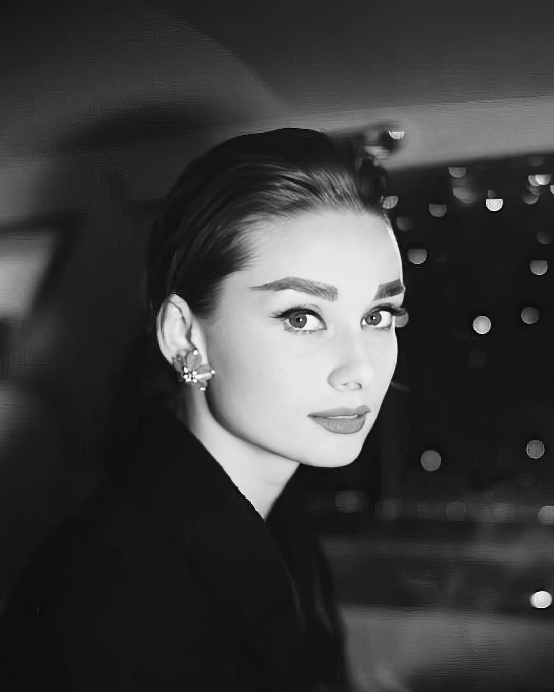 Audrey Hepburn Classic Portrait C. 1953 - Black & White, Multiple Sizes ...