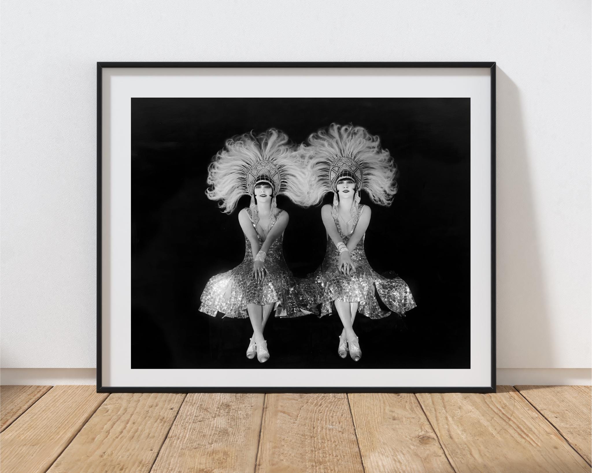 1920's Era Ziegfeld Follies Showgirls the Dolly Sisters - Black & White ...
