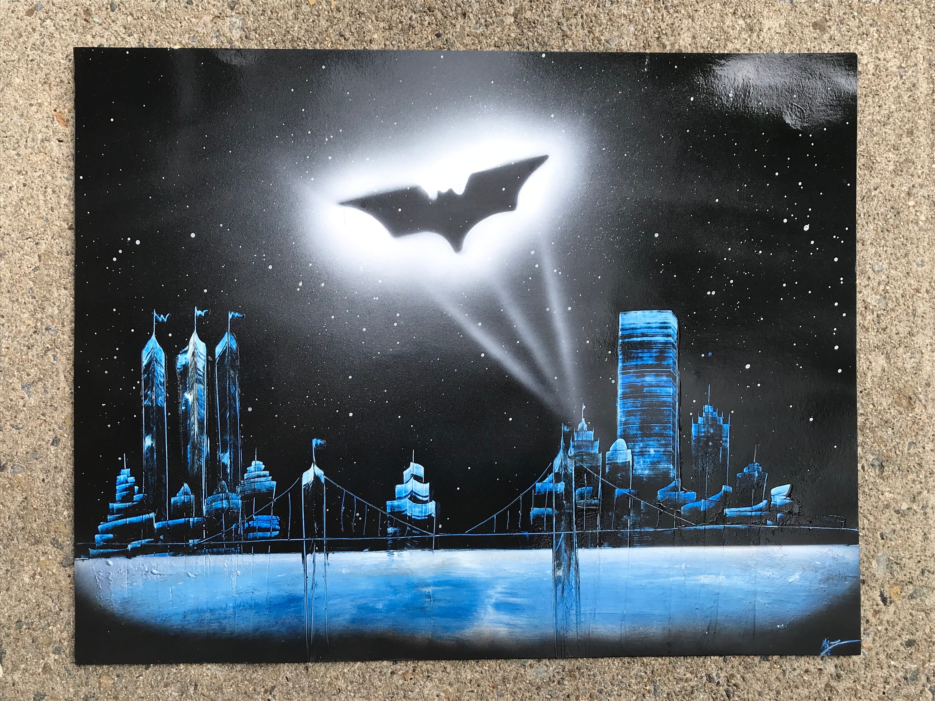 Gotham City - Spray Paint Art - Etsy Canada