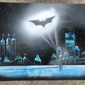 Gotham City - Spray Paint Art - Etsy