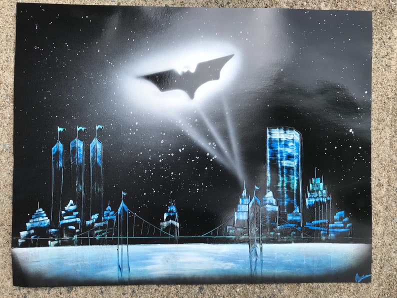 Gotham City - Spray Paint Art - Etsy