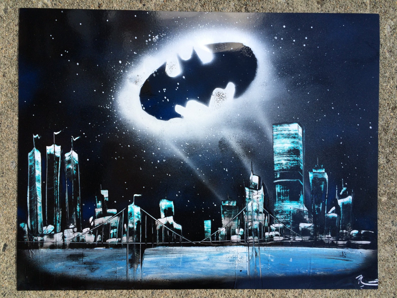 Gotham City - Spray Paint Art - Etsy