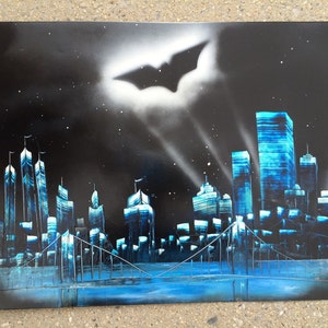 Gotham City - Spray Paint Art - Etsy