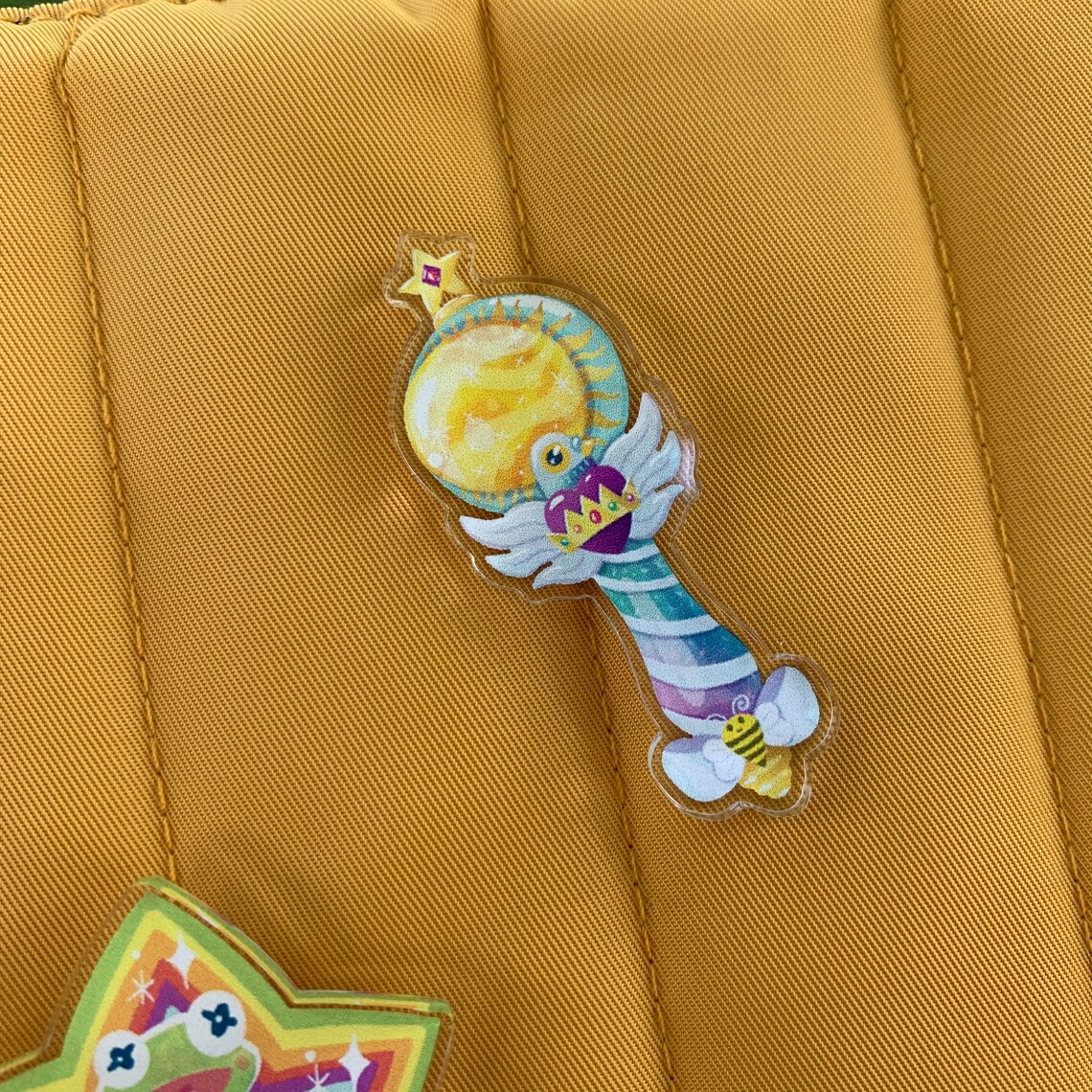 Magical Pigeon Wand Pin Clear Acrylic 40mm - Etsy