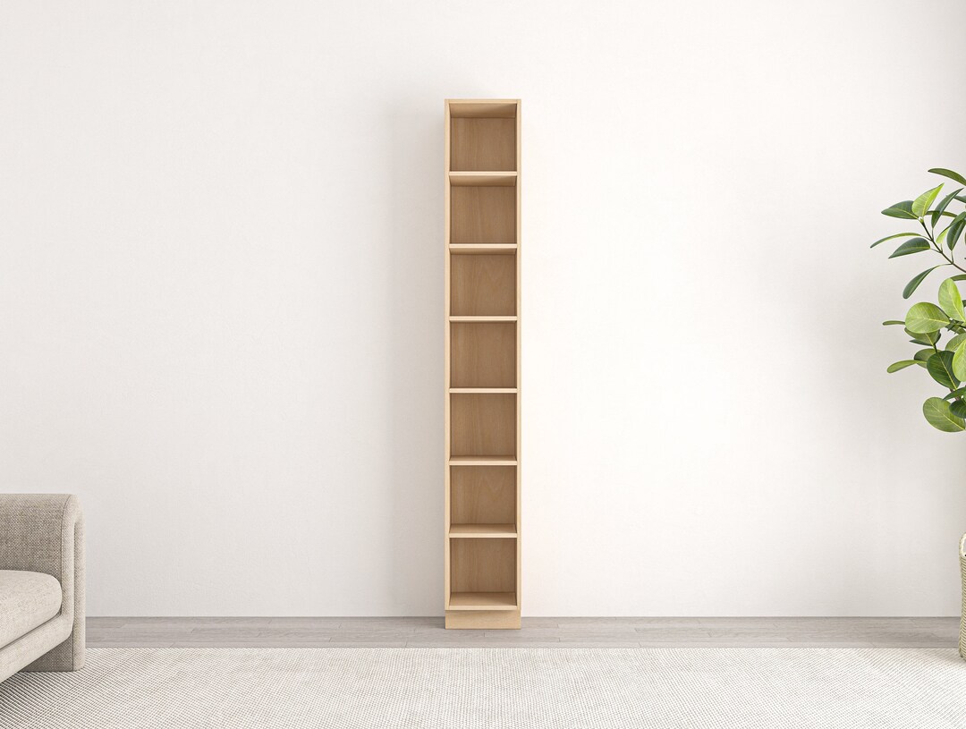 Plywood Bookcase. 1 Column. Cubbies 12x12 white Oak, Walnut, Baltic ...