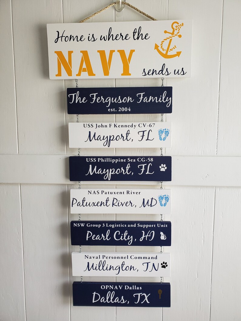 Home is Where the Navy Sends Us Navy Sign Patriotic Wall - Etsy