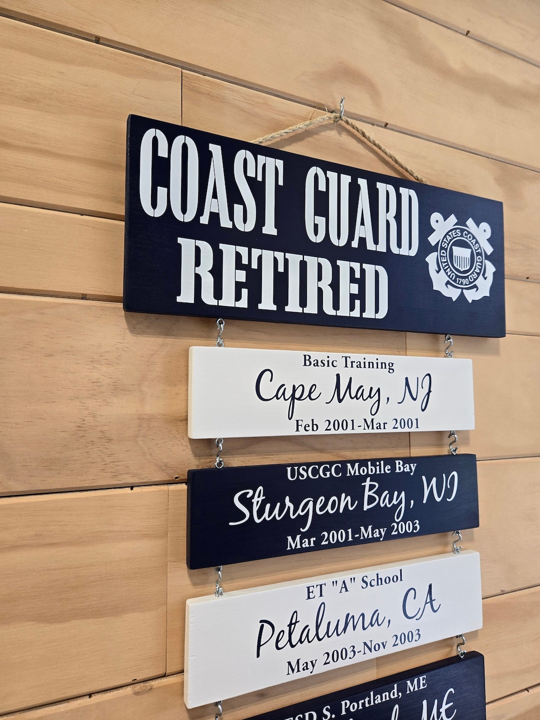 Coast Guard Retired, Patriotic Wall Décor, Duty Station Sign, Coast ...