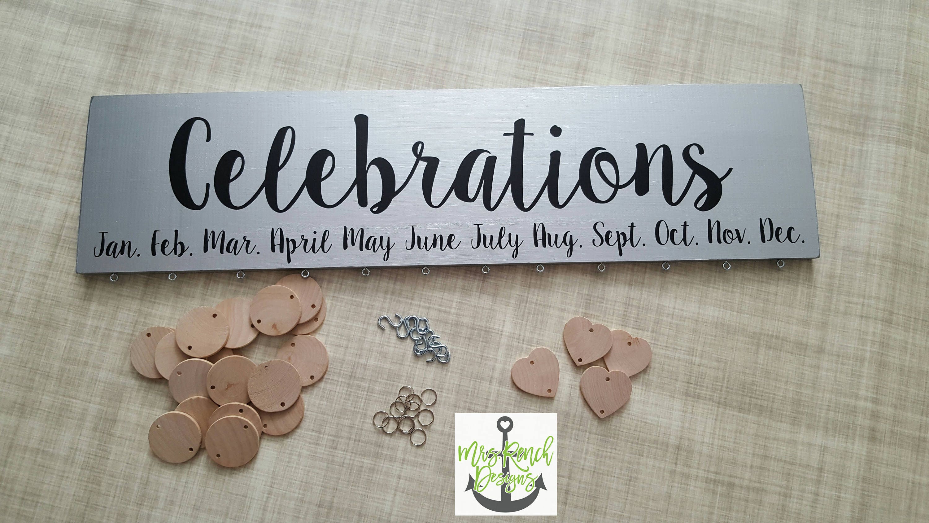 Celebrations Board Birthday Calendar Family Celebration - Etsy