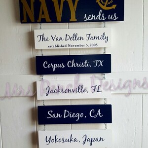 Navy Home Sign: Personalized Duty Station, Retirement Gift - Etsy