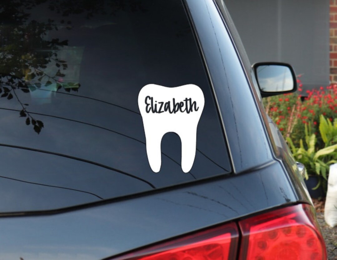 Personalized Molar Decal: Dental Assistant/hygienist Car Window Sticker ...