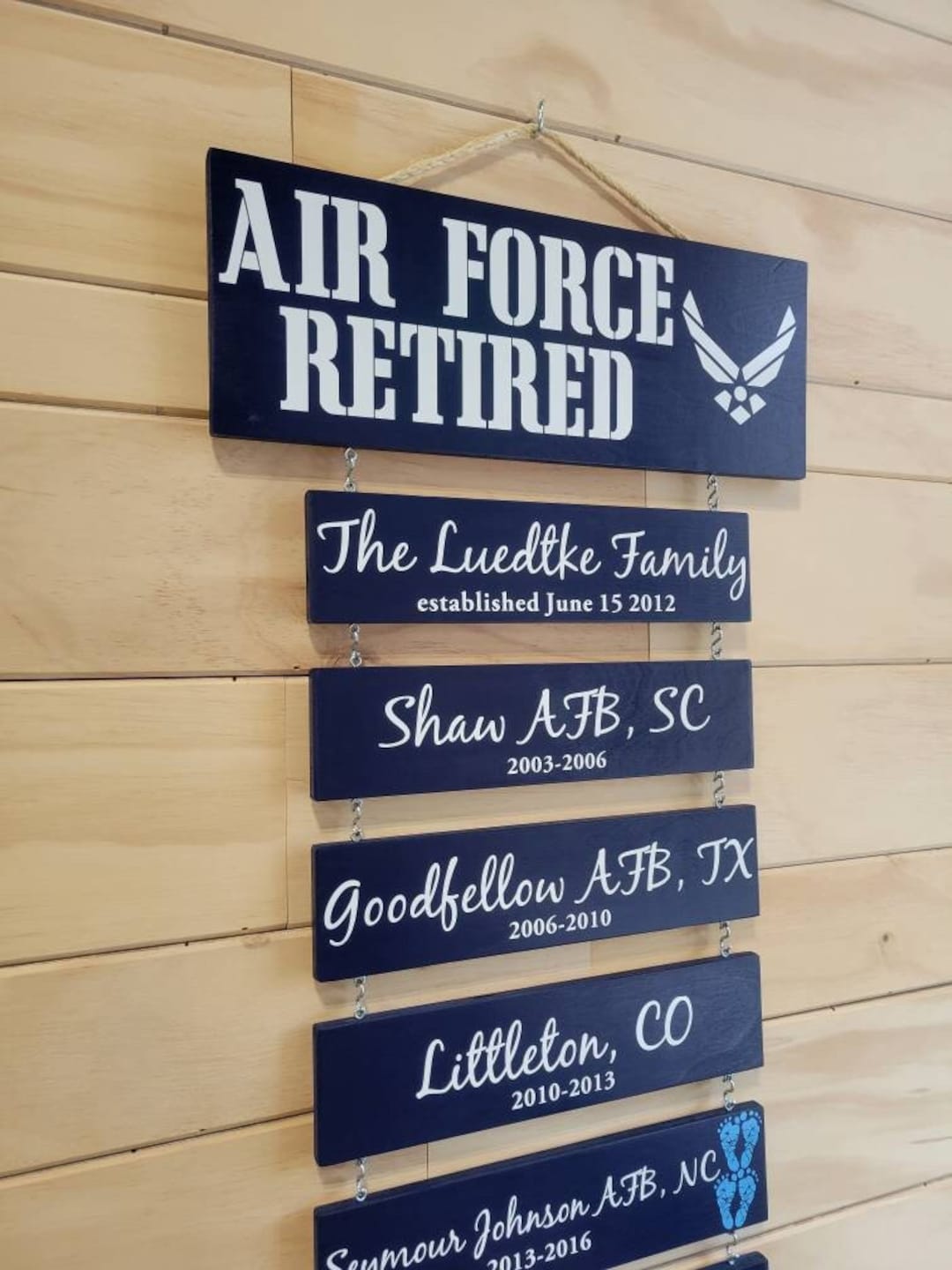 Air Force Retirement Wood Sign: Patriotic Duty Station Wall Decor - Etsy