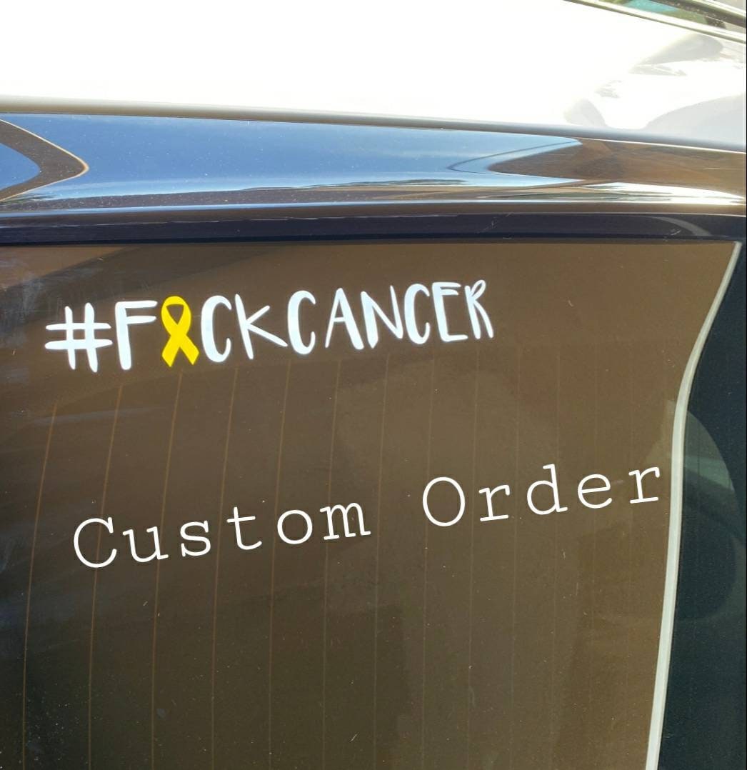 Fck Cancer Decal/fck Cancer Sticker Hashtag Fuck Cancer | Etsy