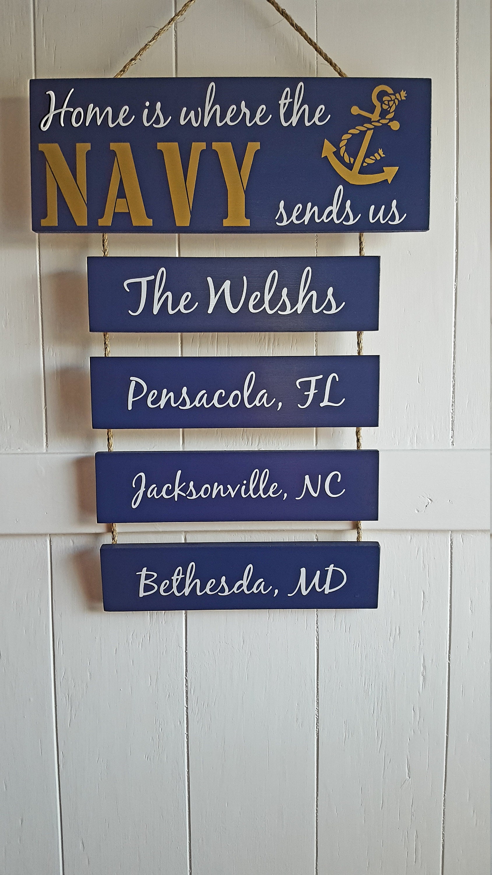 Navy Duty Station Sign: Patriotic Home Decor, Personalized Legacy - Etsy
