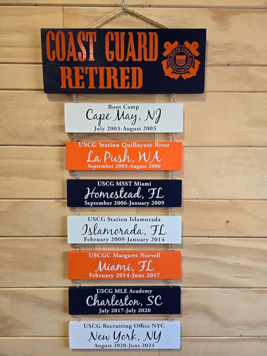 Coast Guard Retirement Sign: Patriotic Duty Station Wall Decor - Etsy