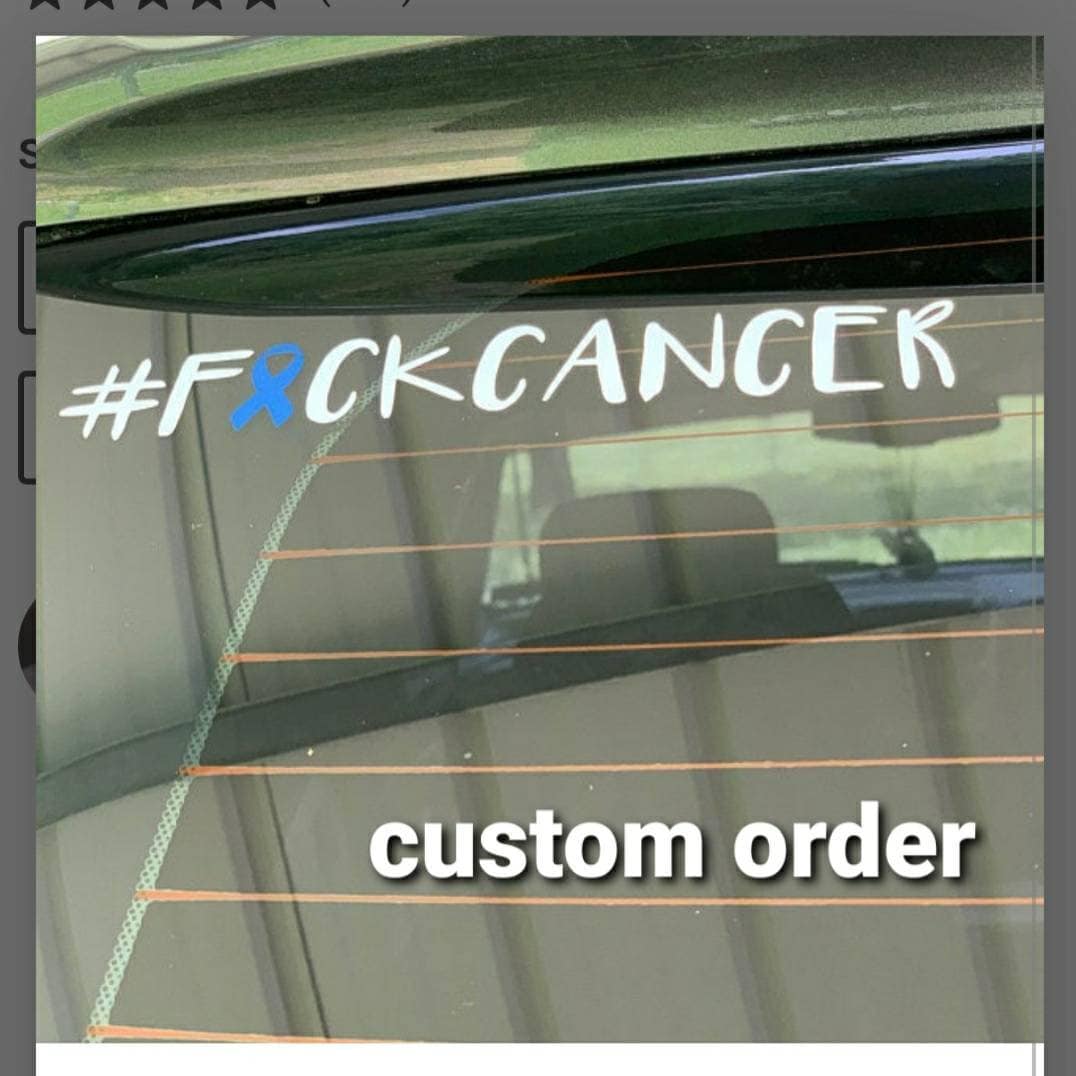 Fck Cancer Decal/fck Cancer Sticker Hashtag Fuck Cancer | Etsy