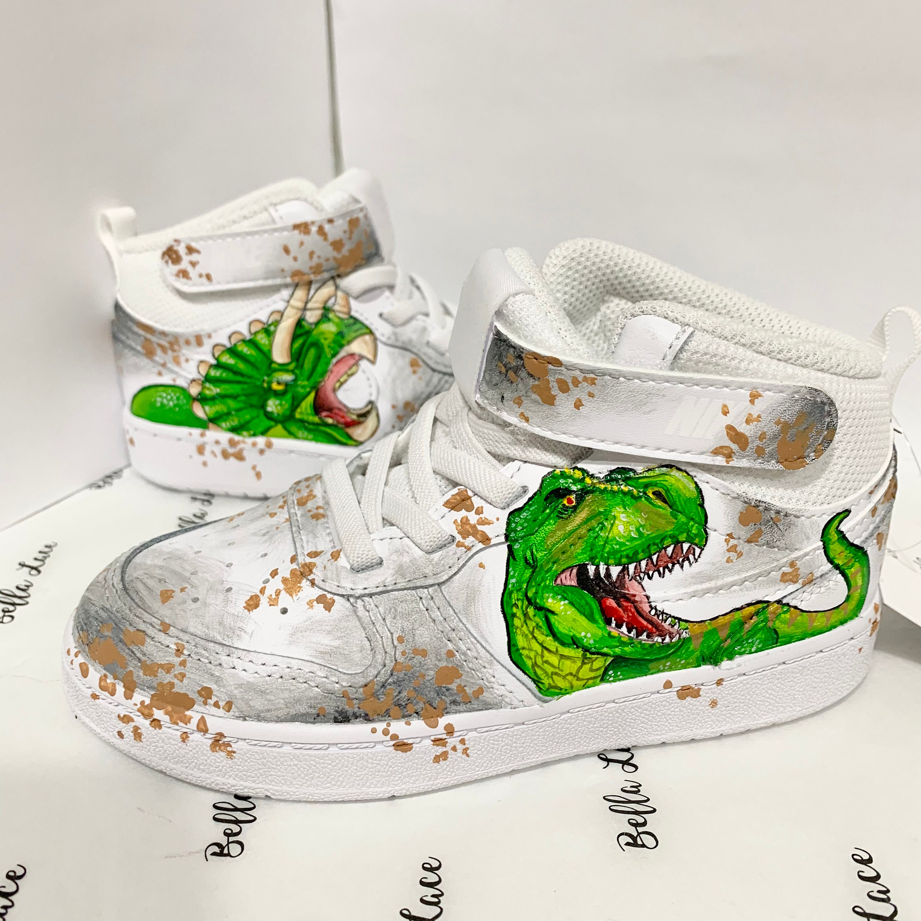 Custom dinosaur Nike sneakers T-Rex shoes dinosaur theme | Etsy