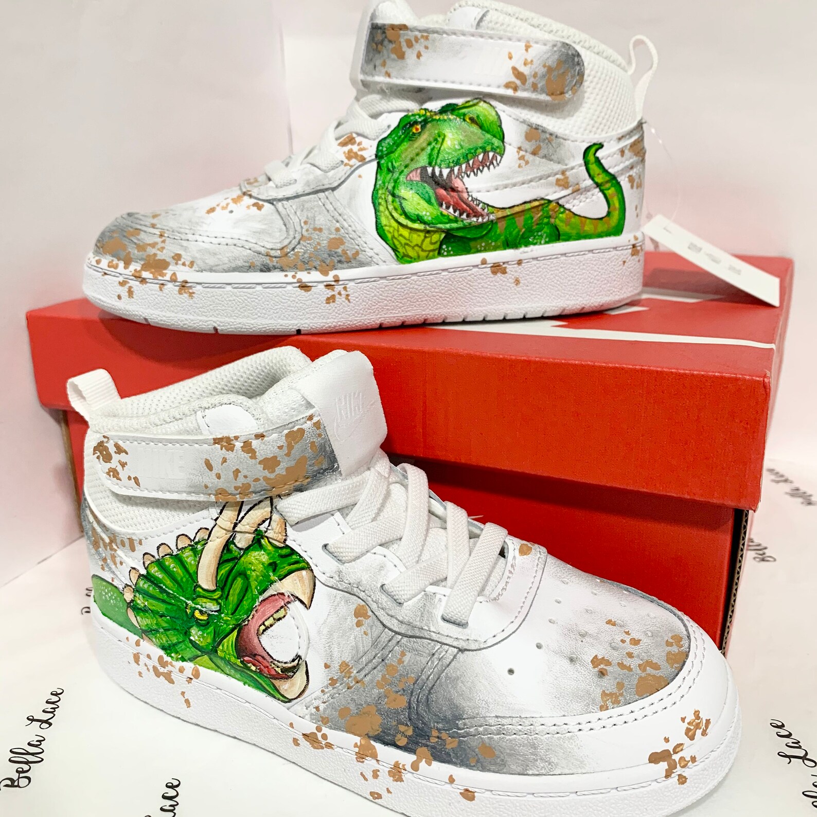 Custom Dinosaur Nike Sneakers T-rex Shoes Dinosaur Theme - Etsy