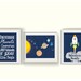 Solar System Art Prints - Qty 3 - Outerspace Planets NURSERY, BEDROOM ...