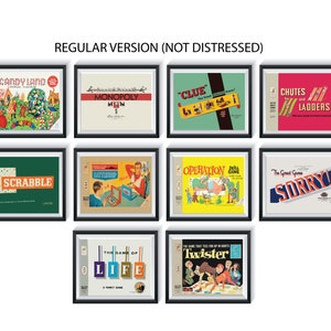Vintage Board Game Box Art Prints UNFRAMED Qty 1 Playroom BEDROOM ...