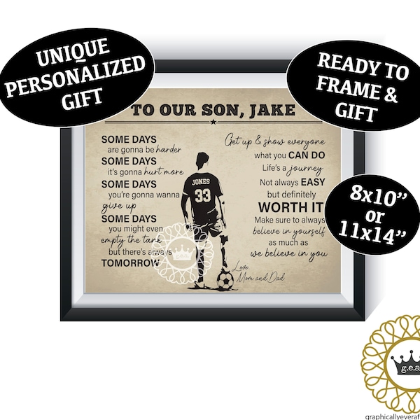 Mens Soccer Graduation Print - Etsy