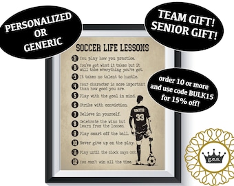 Soccer Life Lessons Poster - Etsy