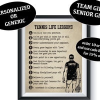 Tennis Life Lessons Personalized Canvas Print, Tennis Gift - Etsy