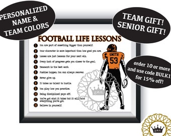 Football Life Lessons Print - Etsy