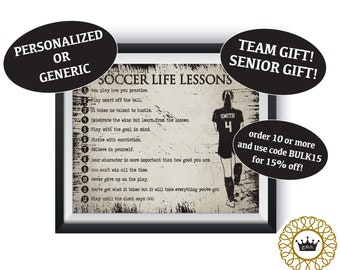Soccer Life Lessons Poster - Etsy