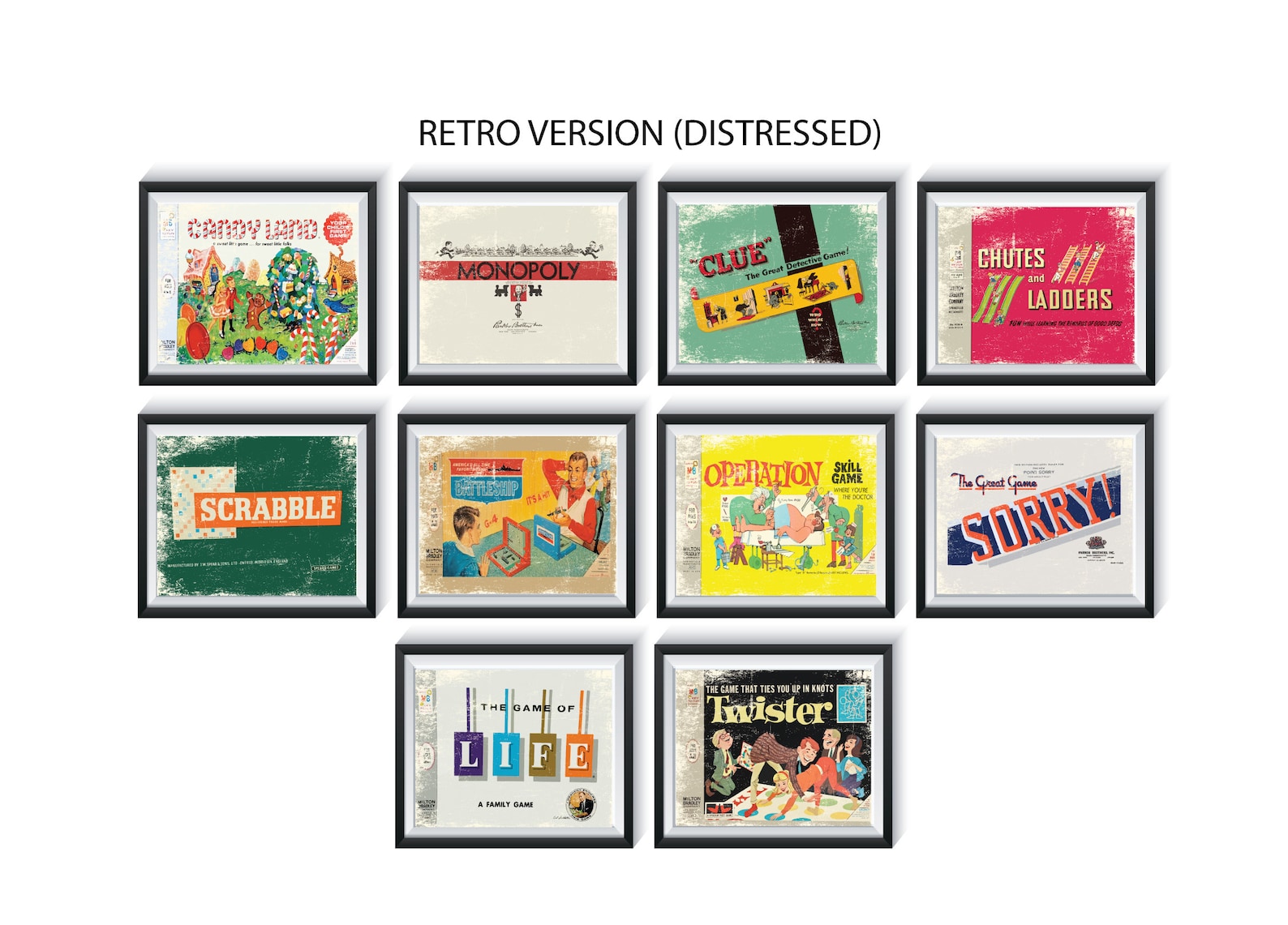 Vintage Board Game Box Art Prints UNFRAMED Qty 10 Playroom - Etsy