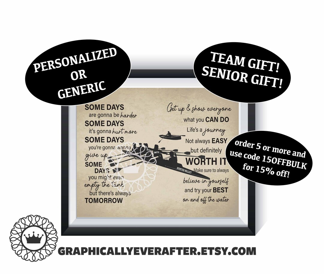 Girls Rowing Crew Poster Qty 1 Crew Team Custom Senior Gift Sports ...