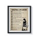 GIRL Basketball Life Lessons Art Print Qty 1 Sports Bedroom ...