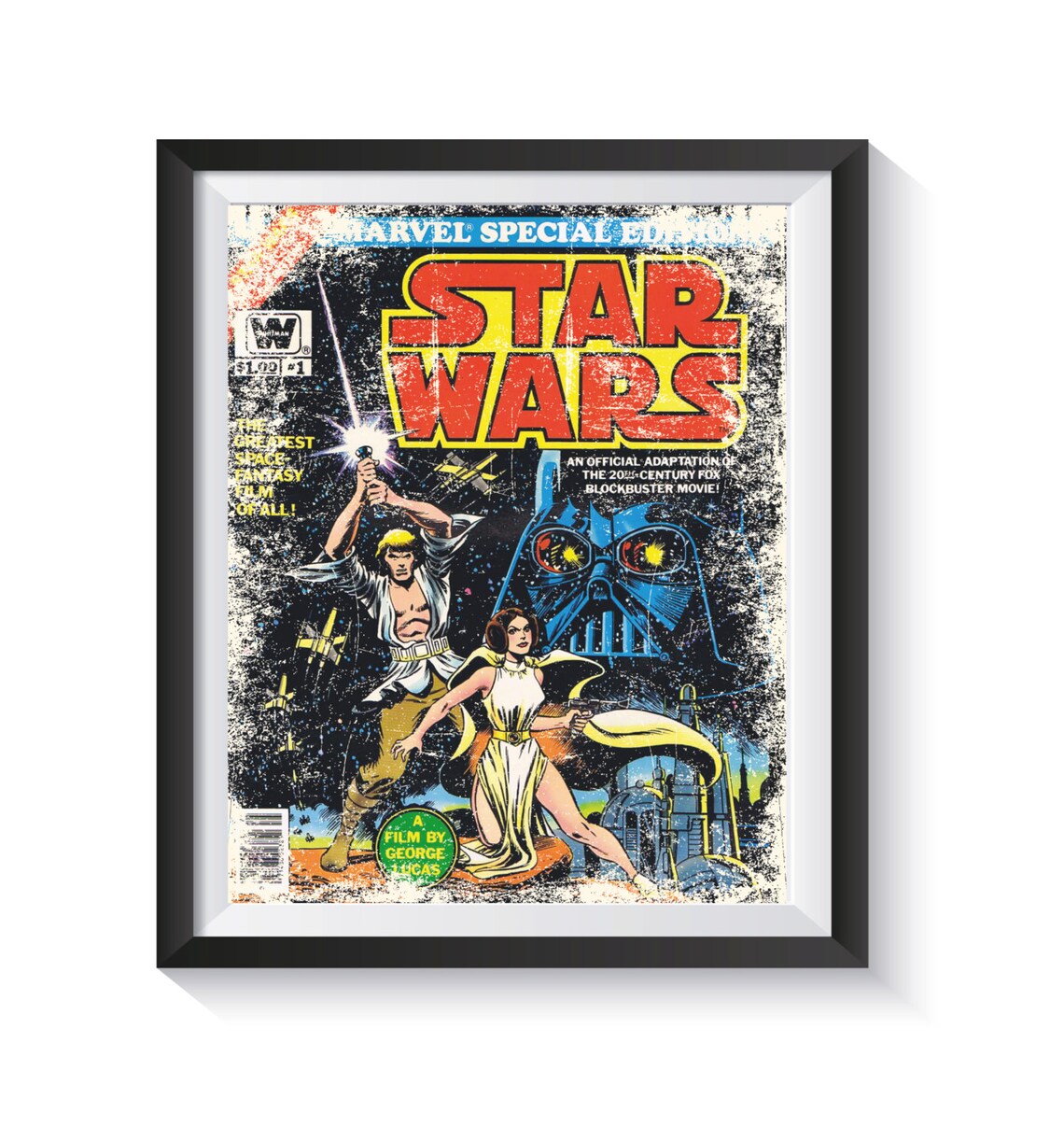 Retro Star Wars Comic Art Prints Qty 4 Nursery Bedroom Man | Etsy