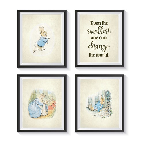 Peter Rabbit Art Prints Set Qty 6 Vintage Retro Baby - Etsy