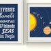 Solar System Art Prints Qty 3 Outerspace Planets NURSERY, BEDROOM ...