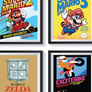 Video Games Art Prints Game Room Decor UNFRAMED Qty 8 Retro - Etsy