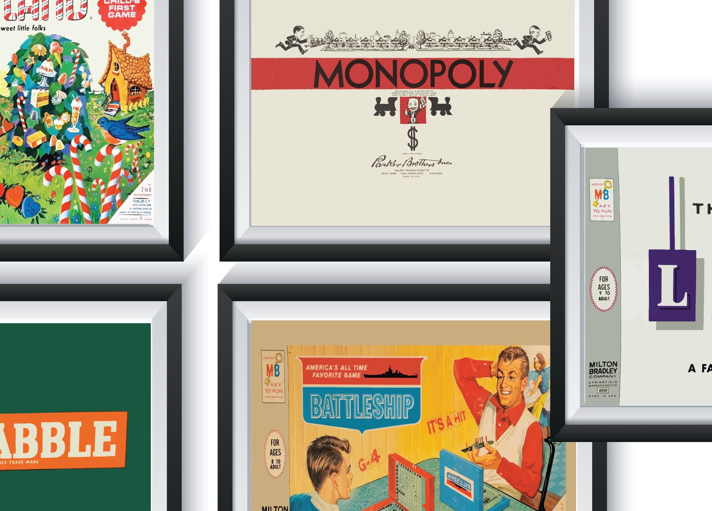 Vintage Board Game Box Art Prints UNFRAMED Qty 1 Playroom - Etsy