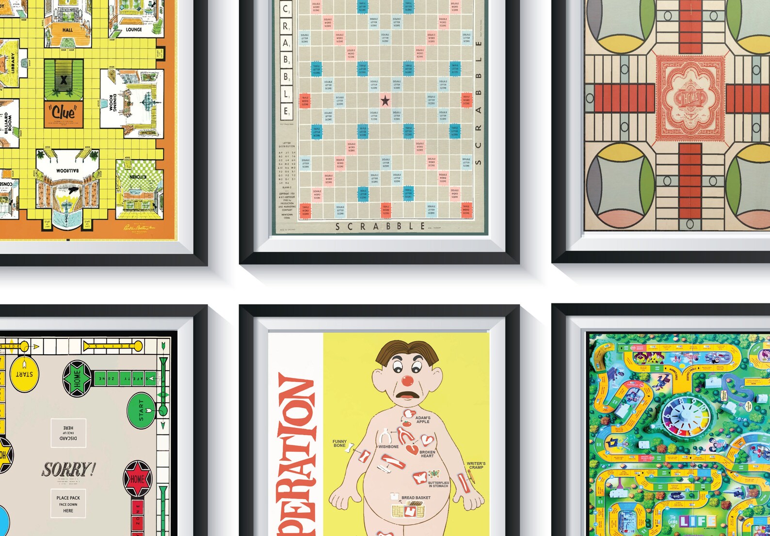Vintage Game Room Art Prints UNFRAMED Qty 8 Retro Board Games | Etsy