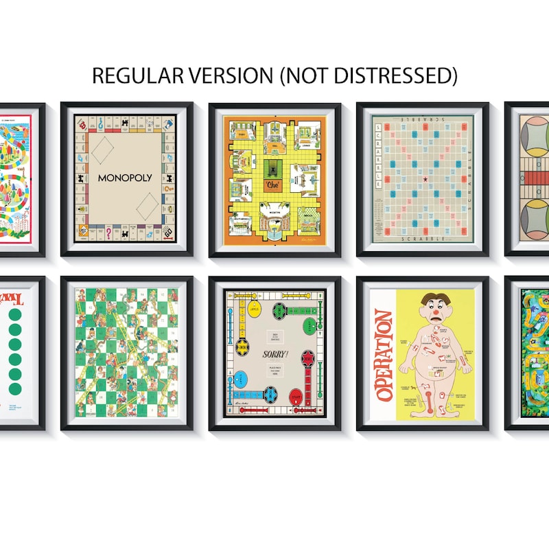 Vintage Framed Board Games - Etsy