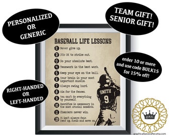 Baseball Life Lessons DIGITAL FILES Boy Motivational Sports - Etsy