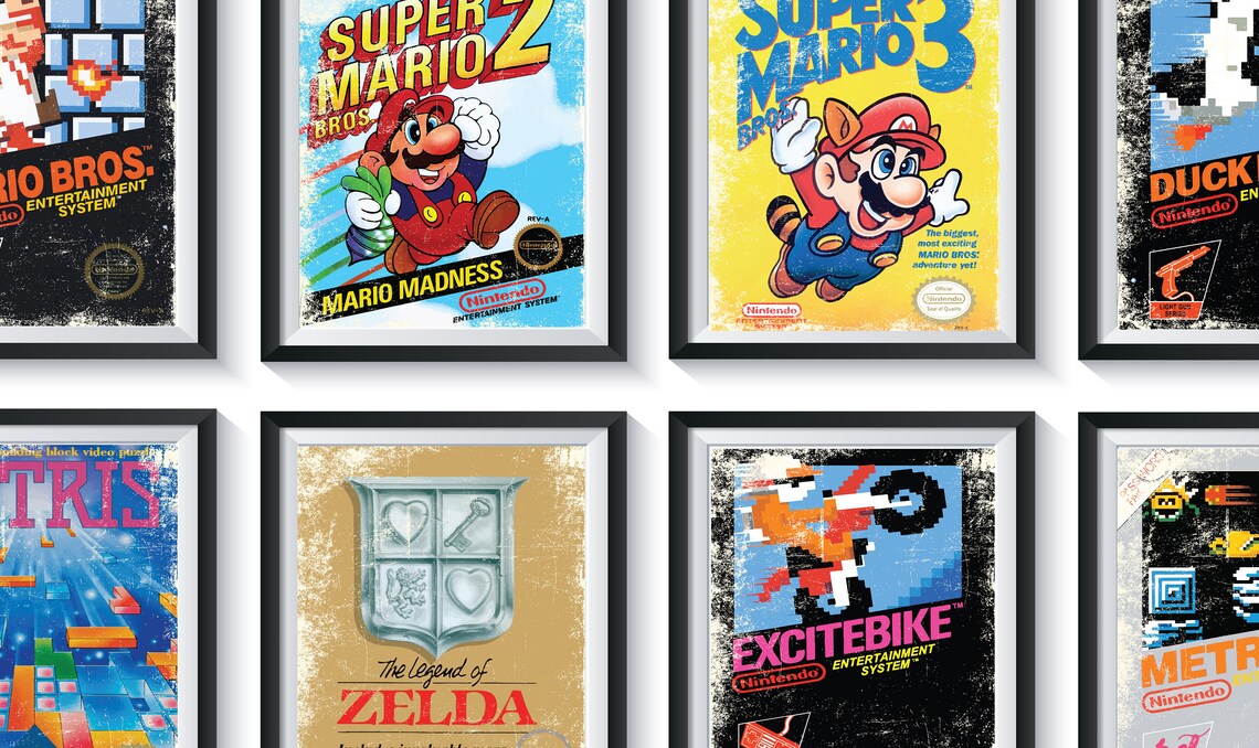 Video Games Art Prints Game Room Decor UNFRAMED Qty 8 Retro - Etsy